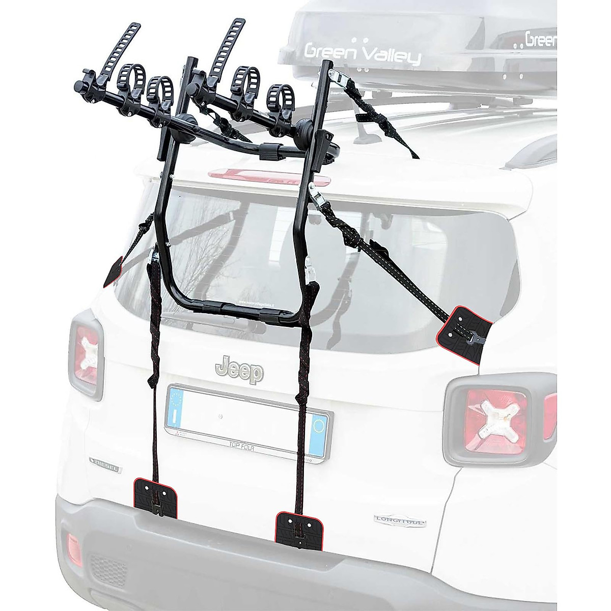 CFGROW Car Scratch Protector for Trunk Bike Rack, Anti-Scratch Anti-Collision Non-Slip Pads, Car Tire Pattern Non-Slip and Paint Protective Pads, Bike Car Rack Accessories (Black, 8)