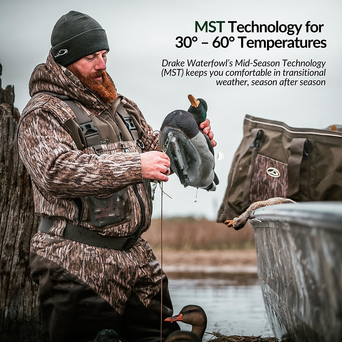 Drake Waterfowl Men's MST Endurance Soft Shell Camo Hunting Warm Quarter-Zip Hoodie with Chest Pocket & 2 Hip Zipper Pockets, Mossy Oak Shadow Grass Habitat Mossy Oak Shadow Grass Habitat, XX-Large