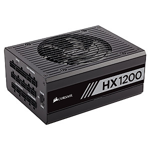 Corsair CP-9020140-UK HX1200 1200 W 80+ Platinum Fully Modular Power Supply Unit - Black