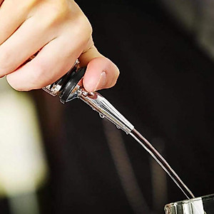 48 PCS Stainless steel bottle spout classic bottle pourers tapered spout liquor pourers with rubber dust caps for 1 inch bottle mouth, wine liquor olive oil coffee syrup vinegar bottles