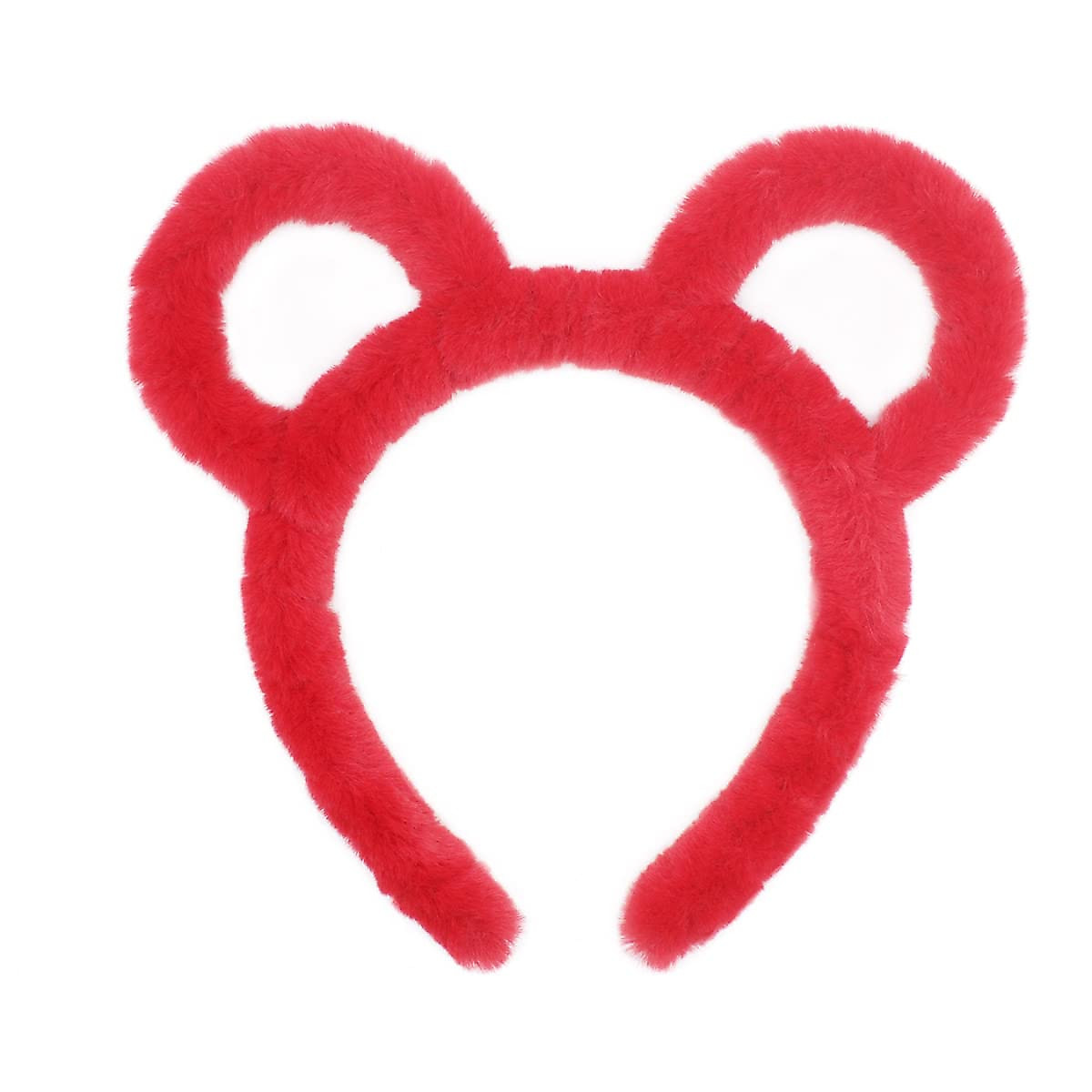 PLUSMAYI Mouse Ears Headband Kids 3Pcs Bear Ear Headband for Women Animal Style Cute Hairband Mouse Costume Girls for Birthday Cosplay Halloween Christmas(Red Yellow Green Headband)