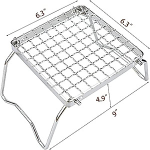 SDGH Folding Grill Gas Barbecue Tool BBQ Outdoor Portable Mini Campfire for Camping Picnic Grate