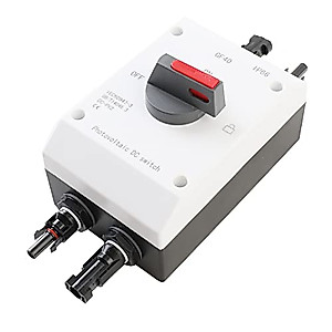 HOTSTORE Solar Switch Photovoltaic Isolator, DC Isolator PC Isolated Solar Switch 1000V 32A Outdoor IP66 Waterproof Easy Installation for RV Fuse Proctive