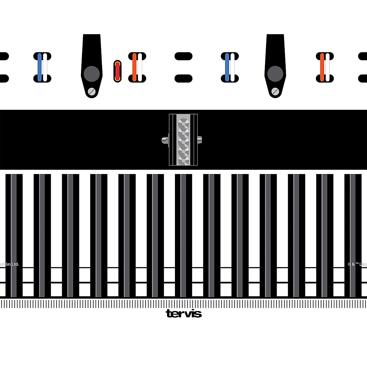 Tervis Star Wars Lightsaber Detail Triple Walled Insulated Tumbler Travel Cup Keeps Drinks Cold, 40oz Wide Mouth Bottle, Stainless Steel