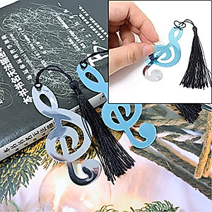 Honbay 20PCS Metal Musical Notes Bookmarks with Tassel Music Party Favors Gifts for Wedding School Office Supplies or Book Lovers