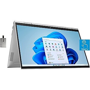 HP 2022 Envy x360 2-in-1 15.6" FHD Touchscreen Laptop Computer, Intel Core i5-1135G7, 32GB RAM, 1TB SSD, Backlit Keyboard, Intel Iris Xe Graphics Windows 11 Home Silver 32GB SnowBell USB Card