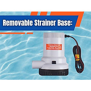 SEAFLO 01-Series 12v 2000 GPH Bilge Pump- 4 Year Warranty!