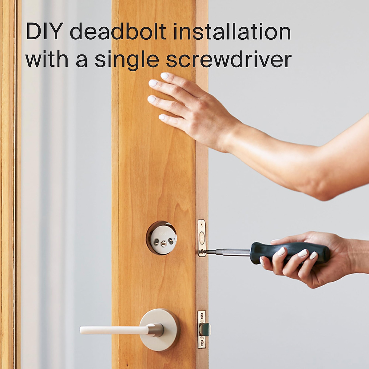 Level Bolt Smart Lock - Smart Deadbolt that Works with Your Existing Lock for Keyless Lock Entry, App-Enabled Bluetooth Lock with Smartphone Access, Compatible with Apple HomeKit