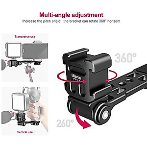 Osmo Mobile 4 Mount, PT-13 Camera Bracket Tripod Cold Shoe Mount for Mic Light Stand Compatible with DJI Osmo Mobile 3 4 Zhiyun Smooth 4 q q2 Moza Mini s Hohem isteady Gimbals Stabilizer