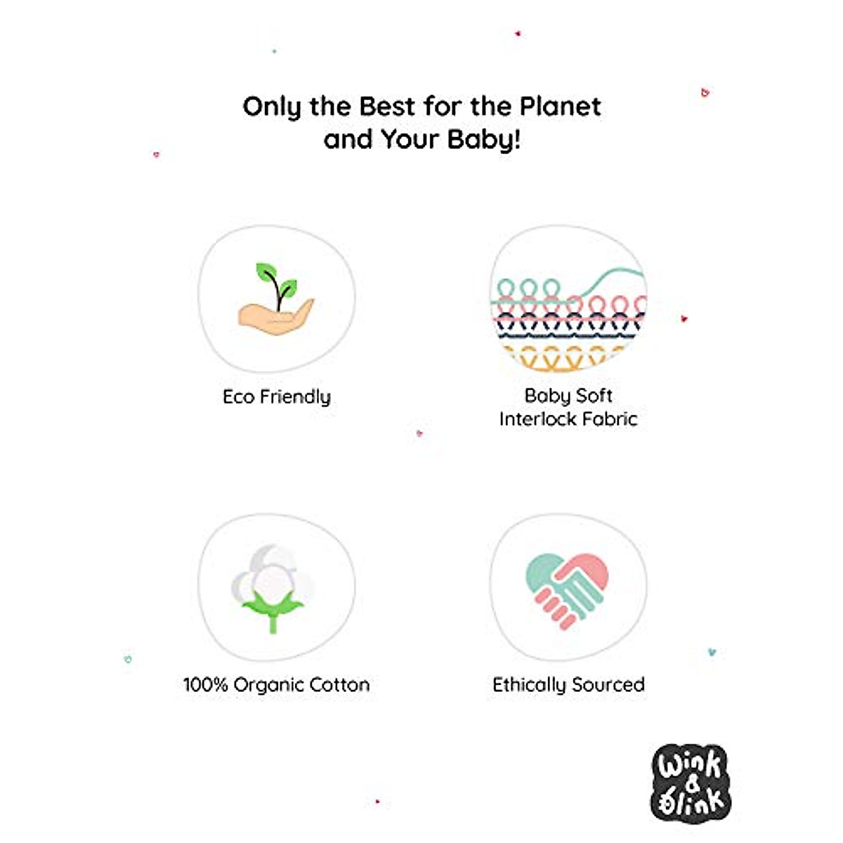 WINK & BLINK Artic Explorer Organic Baby Playwear Setss, 2-Pack Top & Bottom Set, 100% Organic Cotton Baby Clothes 9M