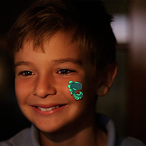 Luminous Dinosaur Temporary Tattoos for Kids,160 Styles (20 Sheets) Glow Dinosaur Decorations for Birthday Party Supplies Favors for Boys and Girls, Dinosaur Tattoos Stickers (Dinosaur)