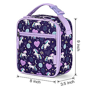 Choco Mocha 17 inch Purple Unicorn Backpack + Lunch Bag + Pencil Bag