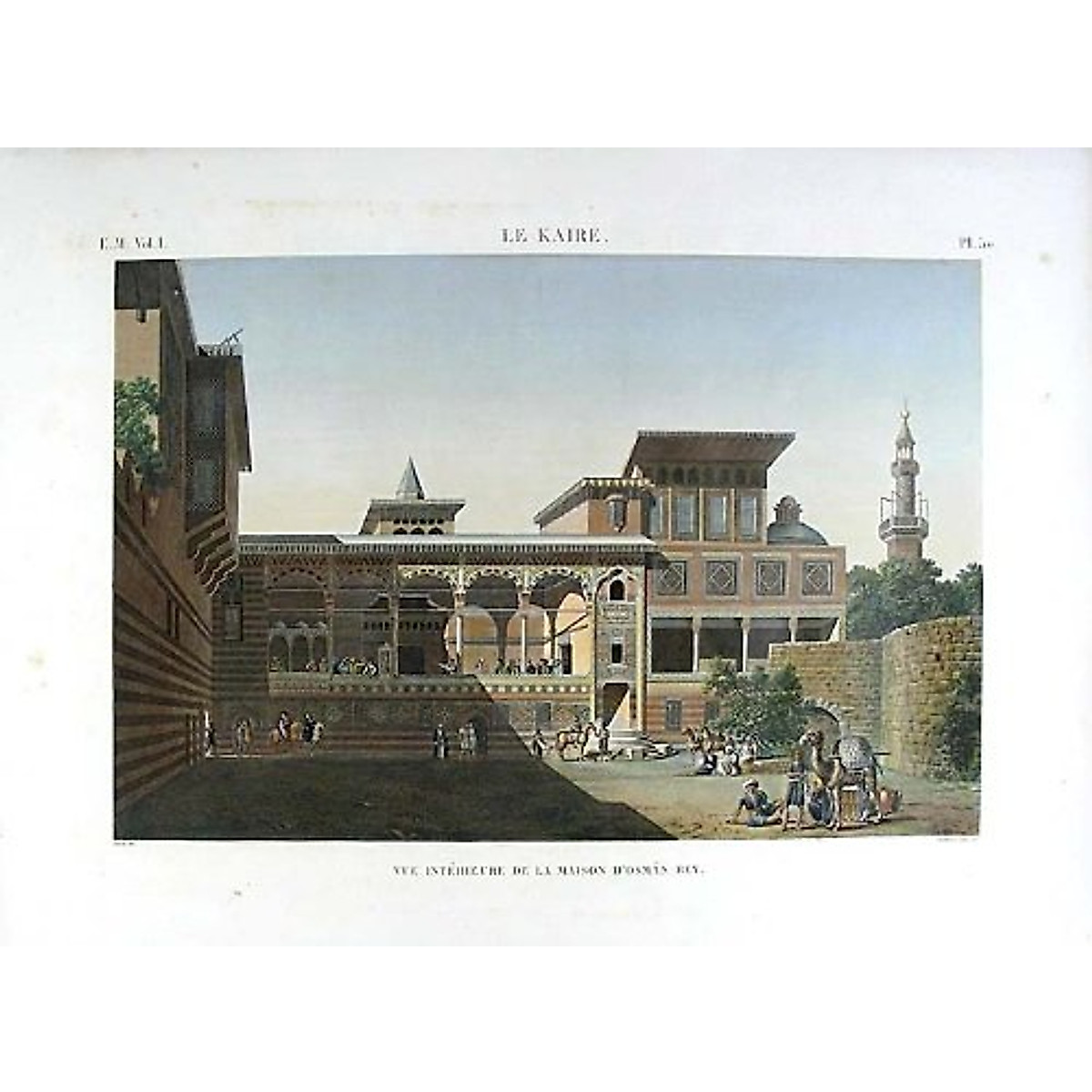 Le Kaire. Vue Interieure de la Maison d'Osmαn Bey