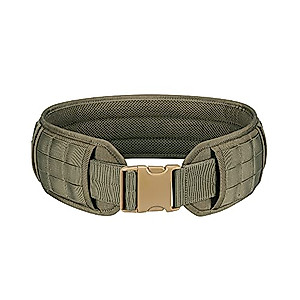 EXCELLENT ELITE SPANKER Military Waist Belt Multi-Purpose Molle Padded Patrol Belt Outdoor Sports Equipment (Ranger Green, M)