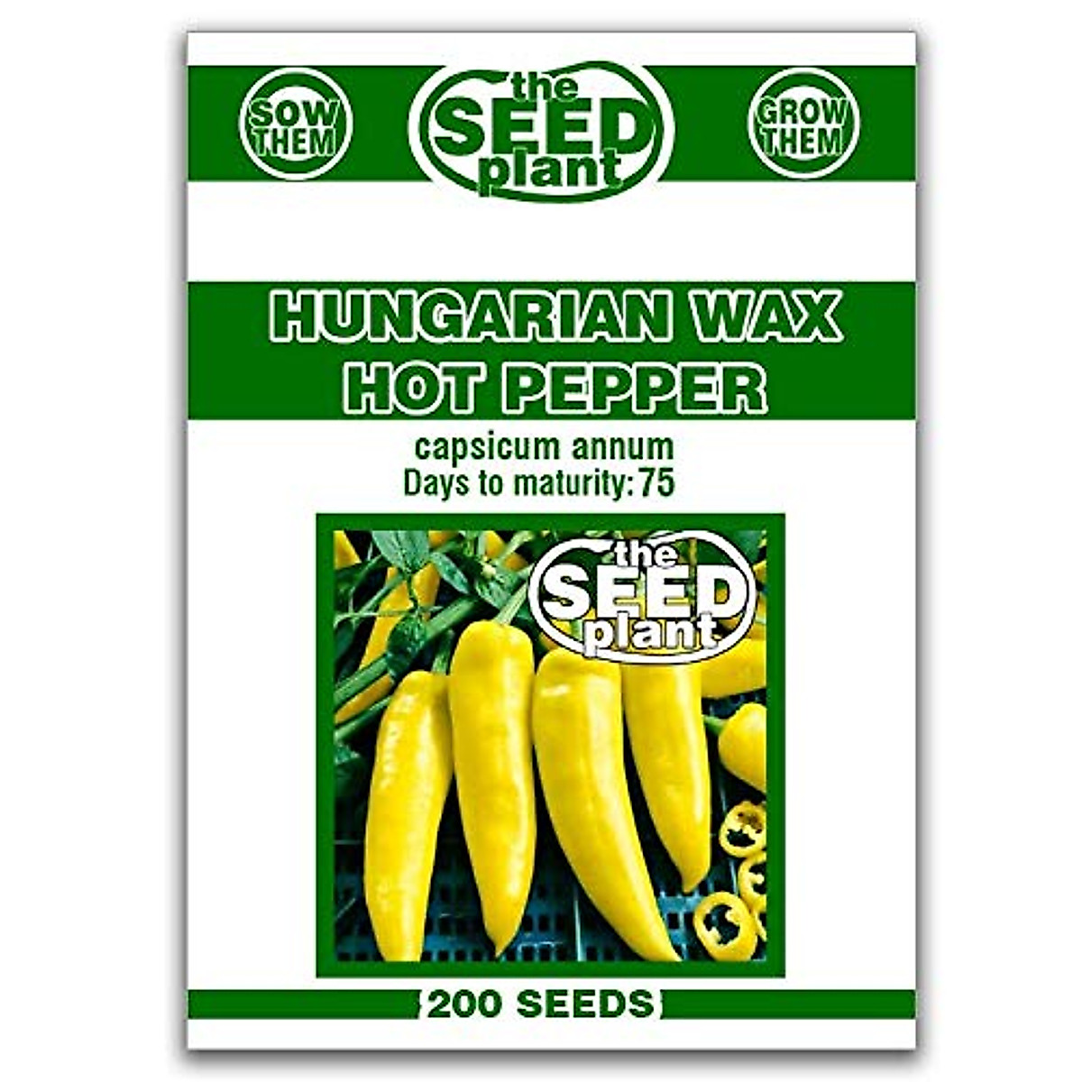 Hungarian Wax Hot Pepper Seeds - 200 Seeds Non-GMO