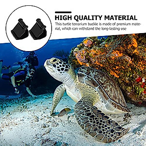 Balacoo 4pcs Terrarium Screen Cover Clip PlasticNon- Locking Screen Clips Reptile Breeding Tank Latch