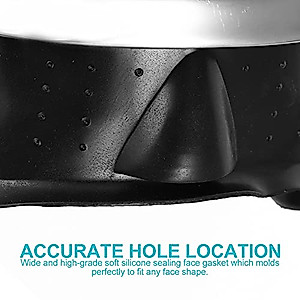 BESPORTBLE Single Lens Snorkel Retro Oval Glass Silicone Scuba Dive Anti- Fog Anti- Leak Wide Vision Diving Swimming Goggles for Men Women