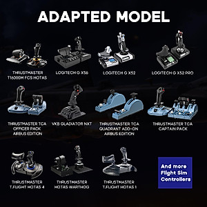 Hotas Mount Foldable Desk Mount for Flight Joystick Throttle Hotas Joystick Mount for Logitech X52/X52 Pro/X56 Thrustmaster T 16000M/HOTAS Warthog/T Flight One/4/TCA/VKB Gladiator NXT/VPC WARBRD（2PCS）