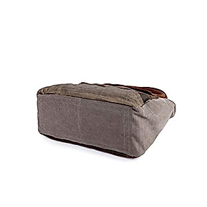 TSD Brand Tapa Canvas Satchel Bag (Grey)