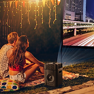 Ion Projector Plus Bluetooth 30-150" Battery Indoor-Outdoor-Karaoke-Speaker HDMI (Renewed)