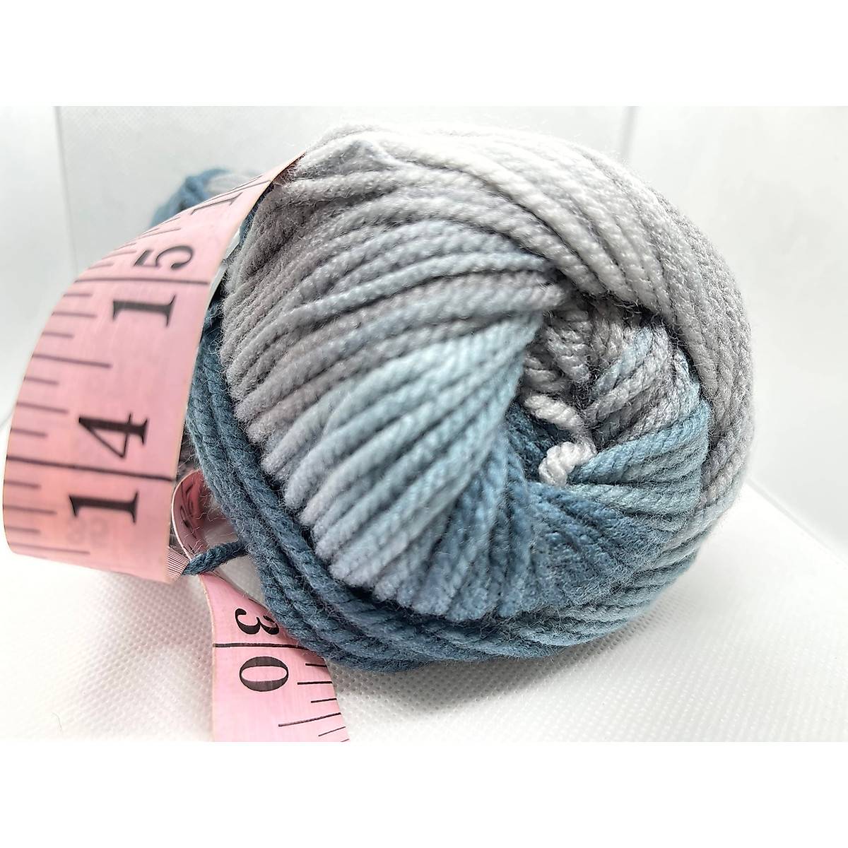 Magic Worsted Yarn - Grey, Slate, Blue Self-Striping Acrylic, Worsted Weight 202 Yards (185 Meters) 3.53 Ounces (100 Grams)