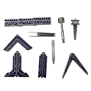 Masonic Blue Lodge Freemason Working Tools Set in Box Accessories