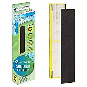 GermGuardian Air Purifier Filter FLT5000 Genuine HEPA Replacement Filter C for AC5000, AC5000E, AC5250PT, AC5350B, AC5350BCA, AC5350W, AC5300B Germ Guardian Air Purifiers , Gray