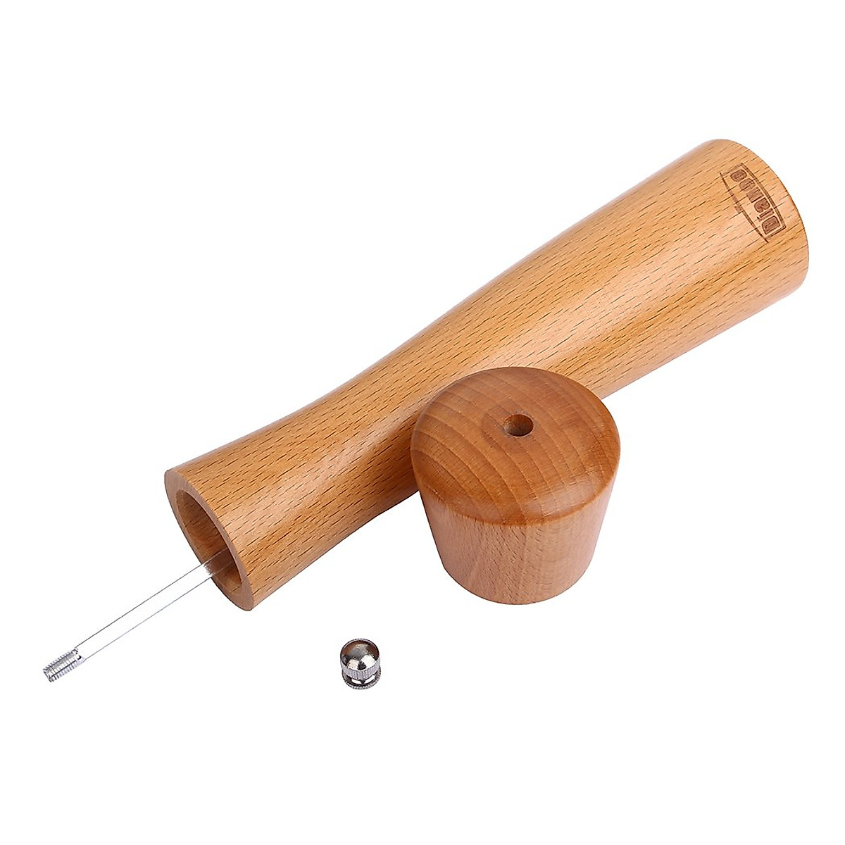 2PCS Dianoo Wood Pepper Grinder Salt And Pepper Mill Set Wooden Adjustable Shakers with Ceramic Core 8 Inch And 10 Inch