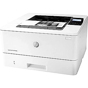 HP Laserjet Pro M404n Black and White Single-Function Wired Laser Printer, White - Print only - 2-line LCD Display, 40 ppm, 4800 x 600 dpi, Ethernet, Hi-Speed USB, Cbmoun Printer_Cable