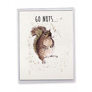 The Best Card Company - 1 Large Birthday Card with Envelope (8.5 x 11 Inch) - Fun Celebration Card for Birthdays - Wildlife Expressions Squirrel J2954BBDG