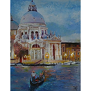 SOLD Santa Maria Cathedral, Venice - Grand Canal by internationally renown painter Yary Dluhos