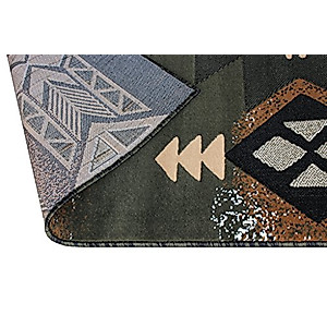 Concord South West Native American Area Rug Design C318 Sage Green (8 Feet X 10 Feet)