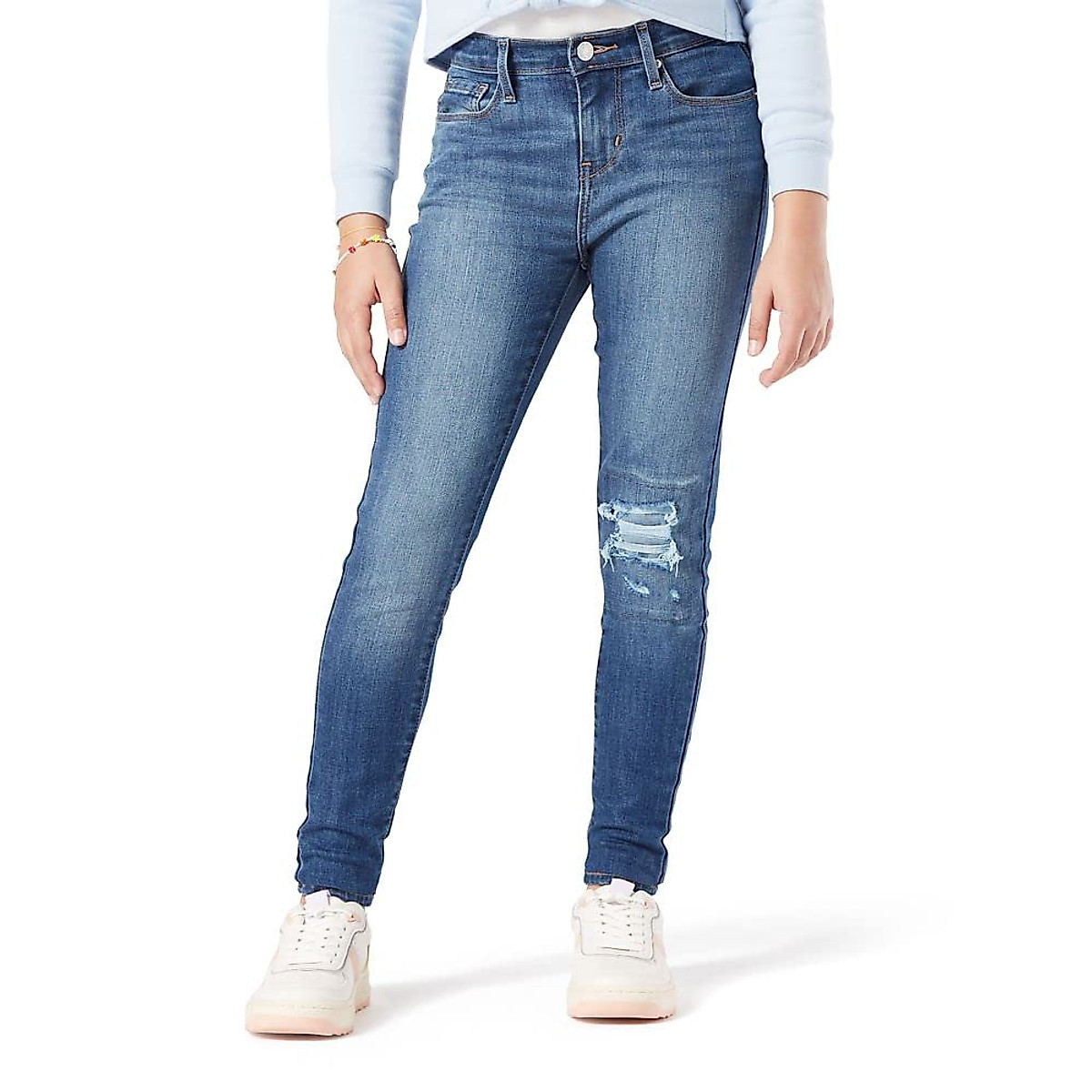 Signature by Levi Strauss & Co. Gold Girls' Super Skinny Jeans, (New) Totally Topaz, 7