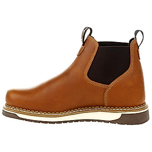 Georgia Boot Men's AMP LT Wedge Chelsea Boot, Brown, 11 Wide