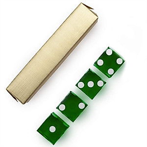 Dice Stacking Cup Set - Professional Straight Cups with 4 Razor Edges 19mm Real Casino Dice in a Box - Accessories - Magic Tricks - Green