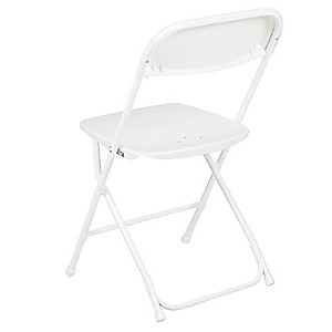 Flash Furniture Hercules™ Series Plastic Folding Chair - White - 2 Pack 650LB Weight Capacity Comfortable Event Chair-Lightweight Folding Chair