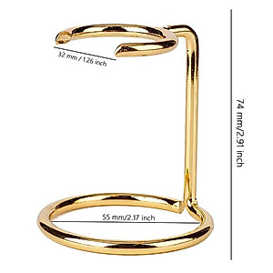 Shaving Brush Stand, Brush Shaving Holder, Stainless Steel Stand Holder Lightweight Space Saver Shave Brush Stand for Daily Shaving and Barber Tool