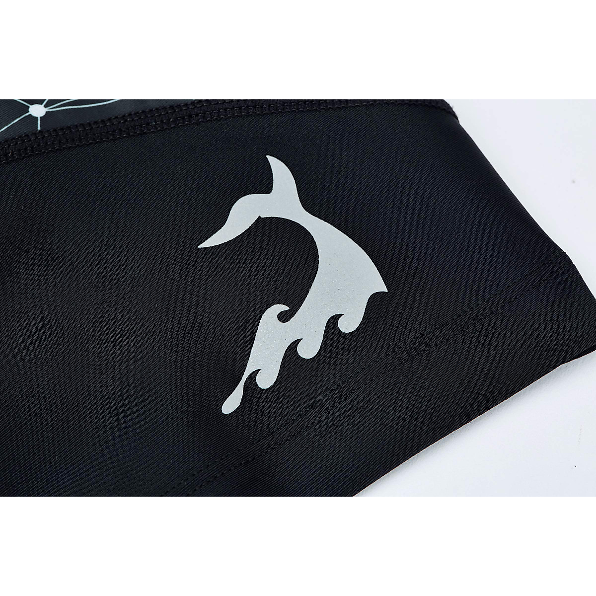 Men's Rash Guard Swim Shorts Compression Swimming Jammer Cool Dry Active Swimsuit Workout Shorts Sports Tights(Shark,L)