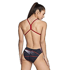 Speedo Women's Standard Swimsuit Piece Endurance The One Printed Team Colors, Infinite Red, 34
