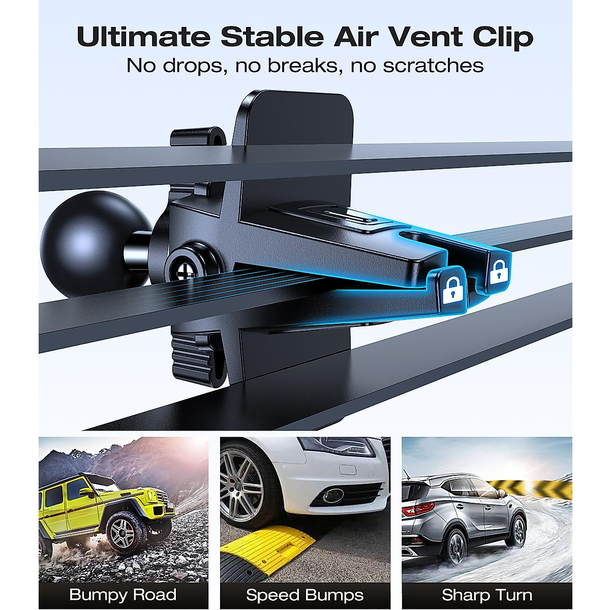 VICSEED for MagSafe Car Mount Vent,【Fluorescence Design】【Strong Magnet Power】 Stable Magnetic Phone Holder for Car, Hands Free Magnet Car Phone Holder Mount for iPhone 15 Pro Max 14 13 12 Samsung