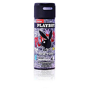 Playboy Fragrances New York Deodorant Body Spray for Men, 5 Ounce