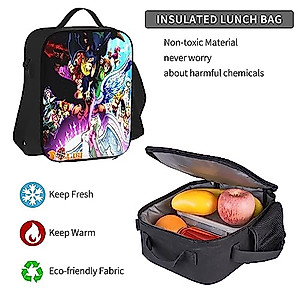ORPJXIO Backpack 3 Piece Set The Seven Anime Deadly Sins Laptop Backpack Pencil Case Lunch Bag Combination For Travel Work Camping