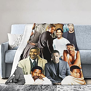 Blanket Denzel Washington Soft and Comfortable Wool Fleece Throw Blankets for Sofa Office car Camping Yoga Travel Home Decoration Cozy Plush Beach Blanket Gift