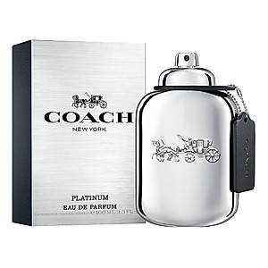 Coach Platinum Eau de Parfum - Long Lasting Fragrance with notes of Pineapple, Clary Sage & Vanilla Leather - Woody & Spicy - 3.3 fl. oz.