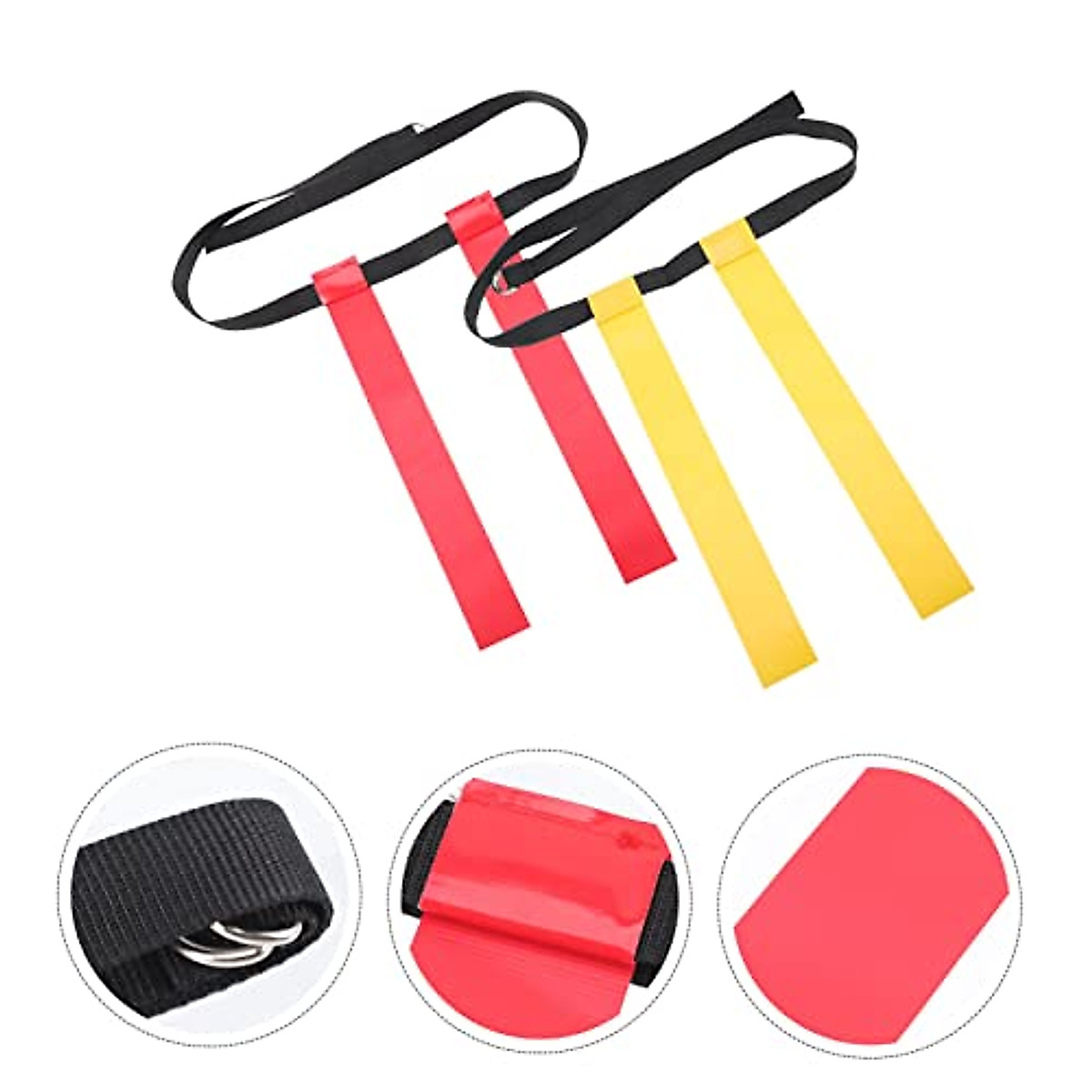 Unomor 2pcs Set Football Streamer Flag Football Flags Kids Backyard Game Flag Football Kit Mens Stuff Womens Athletic Sets Kids Soccer Rugby Waist Belt Flags for Flag Soccer Rugby Belt