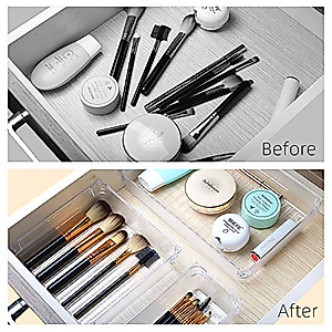 Desk Drawer Organizer Kitchen Makeup - Acrylic Drawer Organizer Divider Home Bathroom Office For Large Untensils