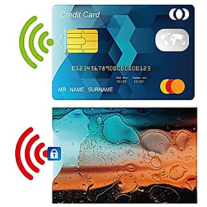 CARSLIFE RFID Blocking Sleeves(Set of 9 Credit Card Sleeves) Anti-theft Credit Card Protector,RFID/NFC Blocking Sleeves,Unique Colorful Pictures
