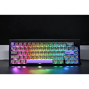 Hyekit Finalkey Cidoo V65 R2 Wireless Gaming Mechanical Keyboard, CNC Aluminum Frame, Bluetooth/USB Wired, Via Programmable, Hot Swap, Gasket Mount, 65% Keyboard, RGB Backlit, for Win/Mac, Black