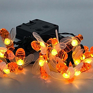 Solar Honeybee String Lights, 21Ft 30 LED Solar Powered Bee String Lights Outdoor Honeybee Fairy String Lights for Home,Gardens,Park,Patios Decoration.
