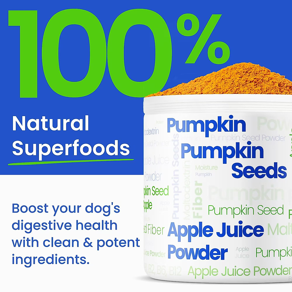 BARK&SPARK Pumpkin for Dogs - Apple, Pumpkin Seeds and Pumpkin Fruit - Fiber Supplement and Stool Softener - Diarrhea, Constipation, Upset Stomach, Food Sensitivity - Improve Digestion - 6oz Flavored